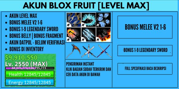Buy Account Blox Fruit Account Max Level Datpol Murmer Blox