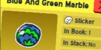 Buy item Blue and Green Marble Sticker Bee Swarm Simulator 2953792 | itemku