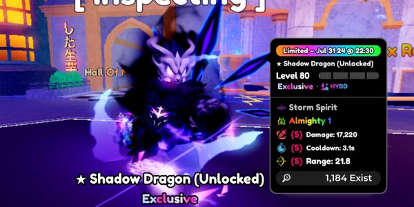 Buy Unit Shadow dragon Almighty Anime Defenders 2956996 | itemku