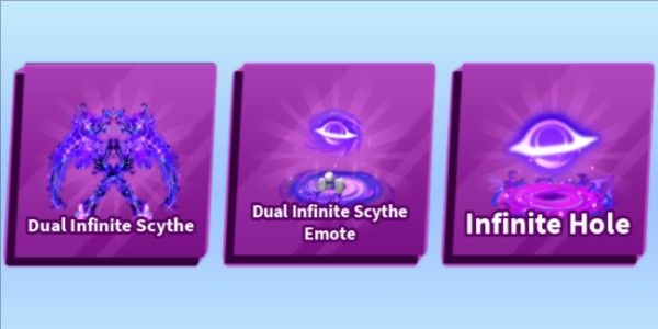 Beli Limited Swords Dual Infinite Scythe Set (Sword, Emote, Explosion ...