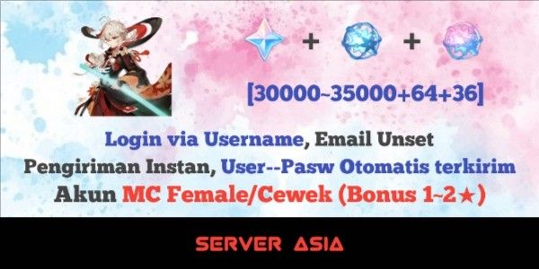 Beli Akun Akun Kaedehara Kazuha + Primogems & Female [ASIA] | Reroll ...