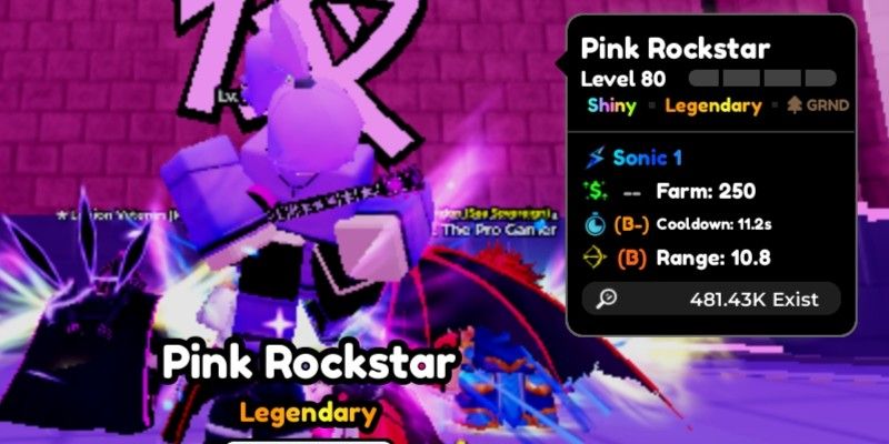 Buy Unit Shiny Pink Rockstar Anime Defenders 2958810 | itemku