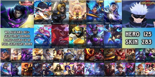 Buy Account Akun SULTAN GG Skin MEWAH Dan MURAH Banget#109 Mobile ...