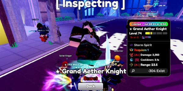 Beli Unit Grand Aether Knight (Requiem) Anime Defenders Anime Defenders ...