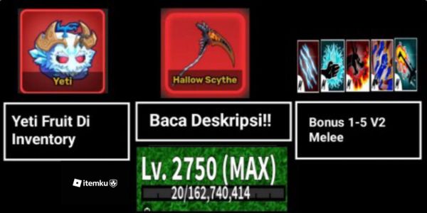 Beli Akun AKUN LEVEL MAX YETI FRUIT DI INVENTORY - BLOX FRUITS Blox ...