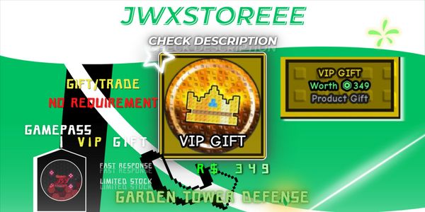 Buy Gamepass VIP Garden Tower Defense 3903055 | itemku