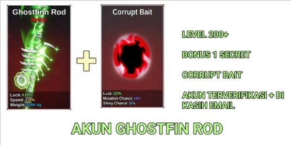 Buy Account FISCH IT GHOSTFIN ROD ACCOUNT Fish It! 3907279 | itemku