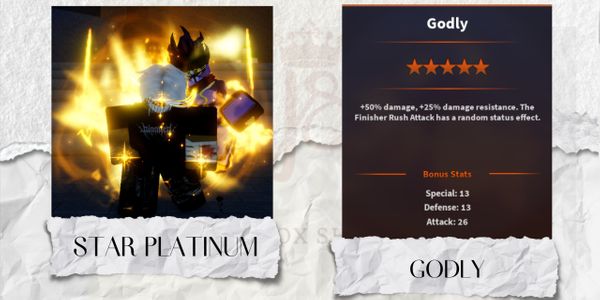 Buy Traits Godly Star Platinum | Mythic Trait - A Universal Time (AUT ...