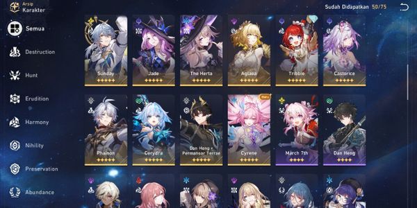 Buy Account Akun HSR (Lv 70) Cyrene + Dan Heng Permanence Terrae ...