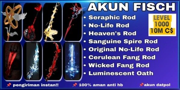 Buy Account MAX LEVEL FISH ACCOUNT | NOLIFE ROD | SERAPHIC ROD ...