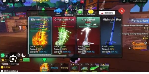 Beli Akun AKUN ELEMENT ROD + SINGULARITY BAIT + 10M COIN + Fish It! Terlengkap dan Termurah ...