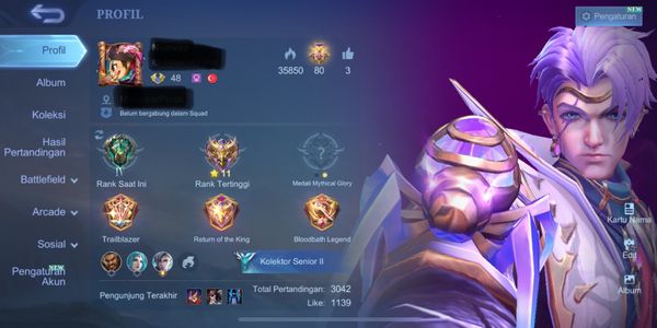 Beli Akun Android dan ios | Akun murah | 106 Skin | Epic limit Odet | 8 ...