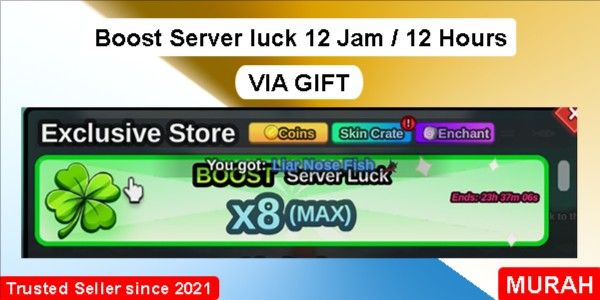 Beli Item Server Luck x8 -- 12 Hours (cek deskripsi) Fish It ...