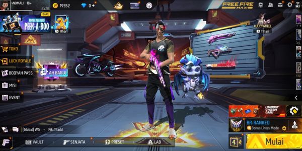 Buy Account FREE FIRE FF ACCOUNT SG RAPPER, MAMBA, VAULT 170+, WEAPON ...