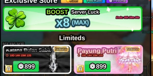 Beli Item Server Luck x8 24 JAM BOOST Fish It! Termurah Mei 2026 | itemku