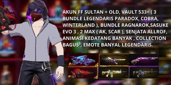 Buy Account FF SULTAN + OLD ACCOUNT, VAULT 533+ (3 LEGENDARY BUNDLES COBRA, PARADOX, WINTER ...