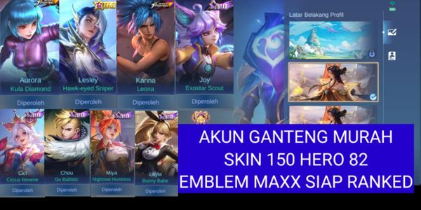 Beli Akun #6 AKUN GANTENG MURAH Mobile Legends Terlengkap dan Termurah ...