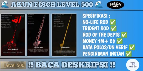 Buy Account Level 500 Account | Nolife Rod | Trident Rod | Of The Depths Rod - Fisch Fisch ...