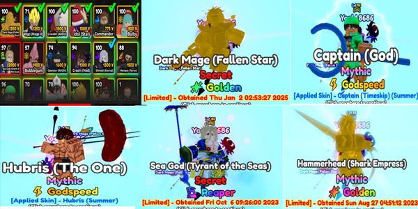 Buy Account Akun Unit Sea God Evo Reaper,Dark Mage Evo Golden ...