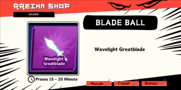 Buy Limited Swords Wavelight Greatblade Blade Ball 3224255 | itemku