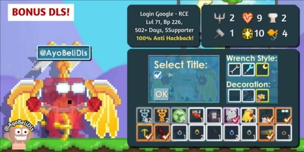 Beli Akun Akun Anomaly Aura + Mothman Wings + Golden Pickaxe + Anime ...