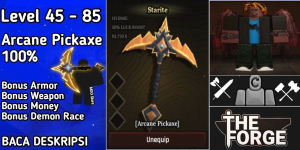 Beli Akun Akun The Forge Bonus Pickaxe + Bonus Money The Forge ...