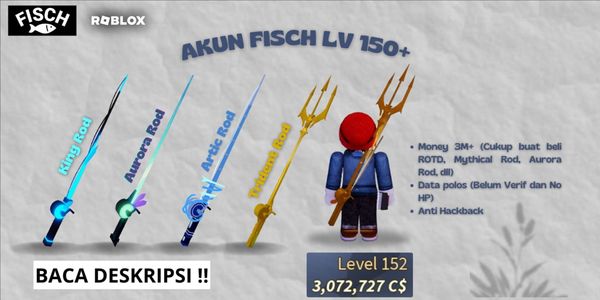 Buy Fish Account Fisch Level 150+ | Trident Rod | Aurora Rod | Kings ...