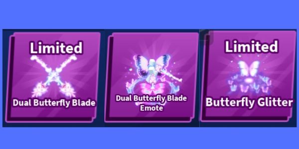 Buy Limited Swords Dual Butterfly Blade set Blade Ball 3245448 | itemku