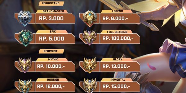 Buy Boosting Service Paket Rank Mythic 1-Mythic 100 Mobile Legends ...