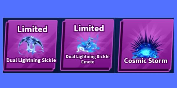Beli Limited Swords Dual Lightning Sickle Set (Sword, Emote, Explosion ...