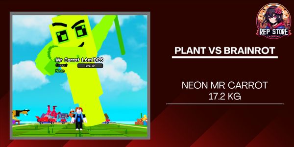 Buy Item Neon Mr Carrot 17.2kg Plants Vs Brainrots 3969938 | itemku