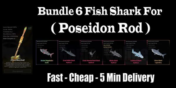 Beli Item Poseidon Rod ( 6 Shark ) Bundle / Paket Fisch Terlengkap dan ...