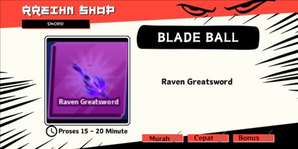 Beli Limited Swords Raven Greatsword Blade Ball Terlengkap dan Termurah ...