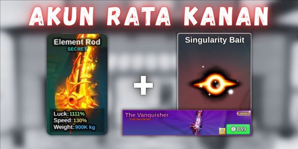 Beli Akun Akun Element Rod, Singularity Bait + Limited Skin Rod ...