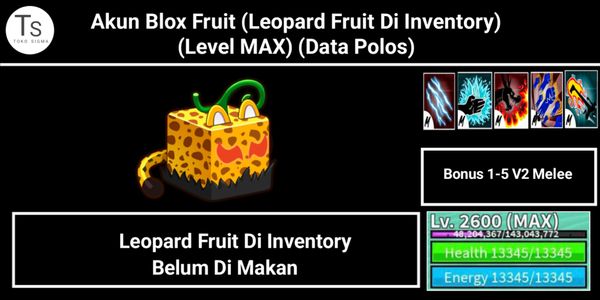 Beli Akun Akun Blox Fruit (Leopard Fruit Di Inventory) (Level MAX ...
