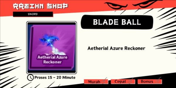 Buy Limited Swords Aetherial Azure Reckoner Blade Ball 3257866 | itemku