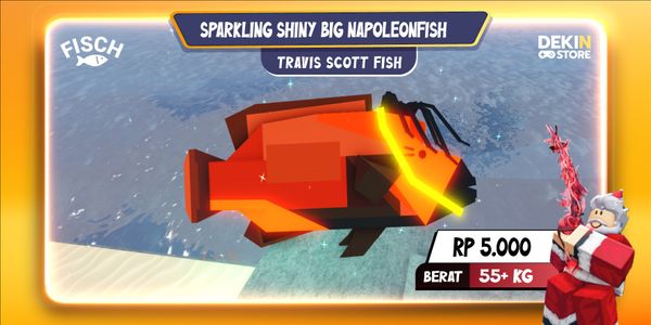 Beli Fish Sparkling Shiny Big Napoleonfish (Travis Scott Fish) Fisch ...