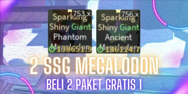 Buy Fish Paket 2 Variant SSG Megalodon Fisch 3201563 | itemku