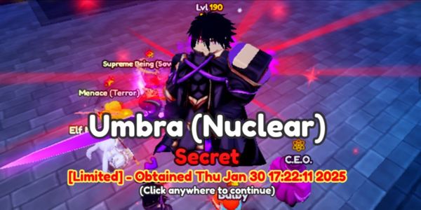 Buy Unit Umbra (Nuclear) Anime Adventures 3264216 | itemku