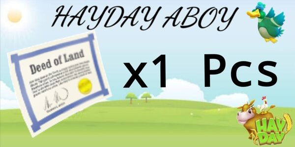 Buy Item Land Deed - Land Deed /1 Pcs Hay Day 3293711 | itemku