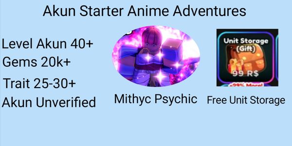 Buy Account Akun Starter Anime Adventures - Unverified Anime Adventures ...