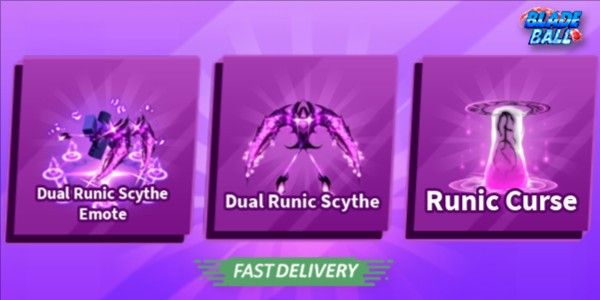 Buy Limited Swords Dual Runic Scythe Set (Sword, Emote) Blade Ball ...