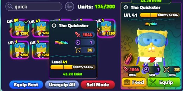 Buy Item QUICKSTER SECRET FORMULA LEVEL MAX | Spongebob Tower Defense ...