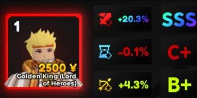 Buy Unit Gilgamesh (King of Heroes) STAT SSS DMG EVO Anime Adventure ...