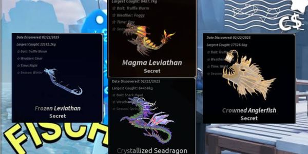 Beli Fish All New Secret Fisch.Crowned Angler,Frozen Leviathan,Magma ...