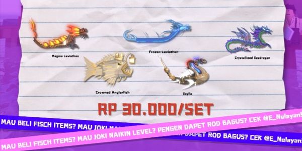 Beli Fish [FISCH] MAGMA LEVIATHAN, CROWNED ANGLERFISH, FROZEN LEVIATHAN ...
