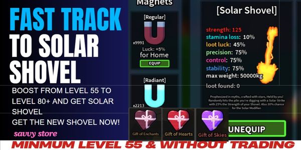 Buy Boosting Service Fast Track to Solar Shovel (Level 55 required ...