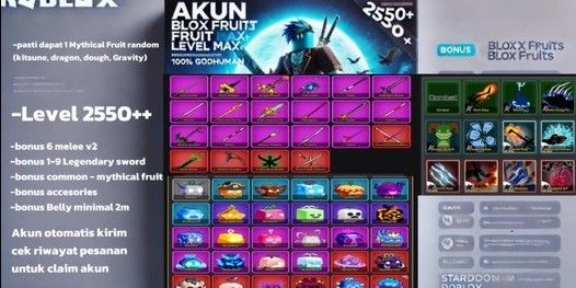 Buy Account Account Blox Fruit Level 2550 100 Get 1 Mythical Fruit