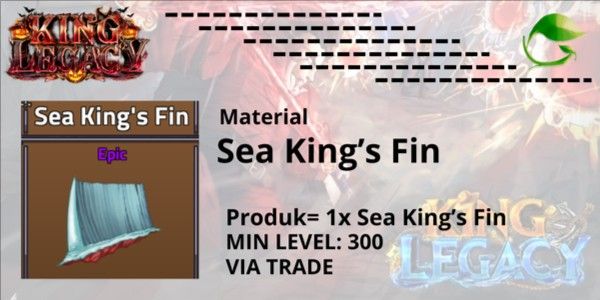 Beli Material Sea King's Fin King Legacy Terlengkap dan Termurah Maret ...