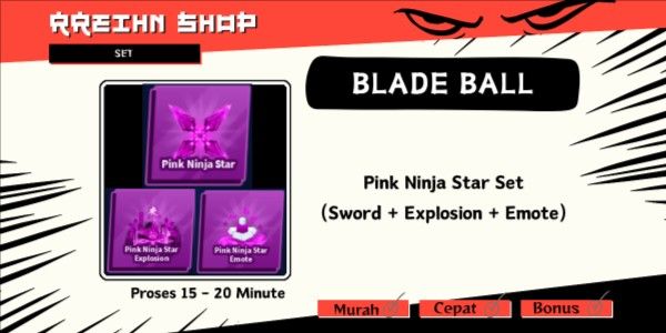 Buy Limited Swords Pink Ninja Star Set (Sword + Explosion + Emote ...